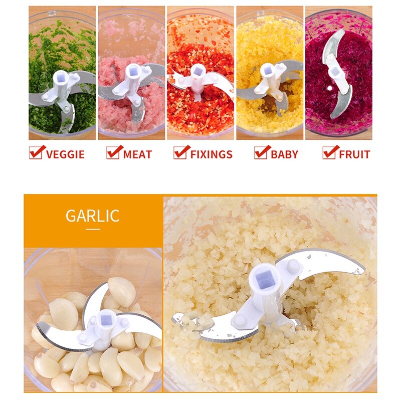 900Ml Vegetable Cutting Machine Manual Garlic Onion Chopper Meat ...