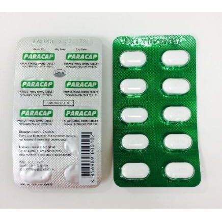 Paracap (Paracetamol) 500mg (10's/strip) | Lazada