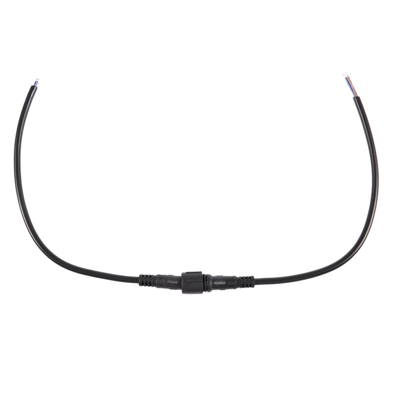Male Female Plug 2 Pin LED Waterproof Connector Cable Black ...