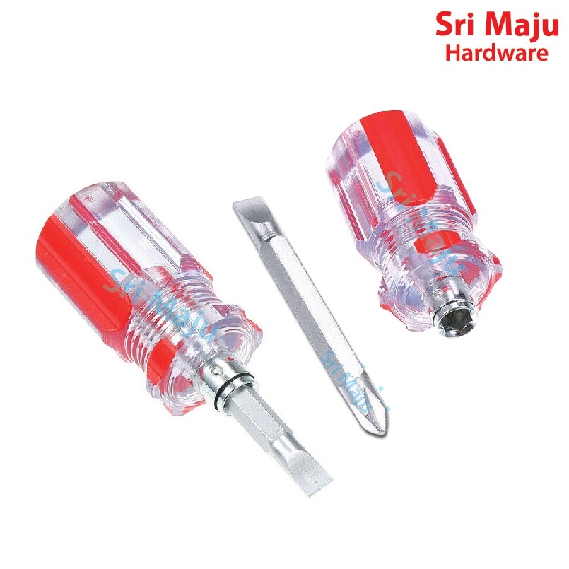MAJU SD2W-38 Mini 2 Way Screw Driver 38mm 2 in 1 Compact Stubby Size ...