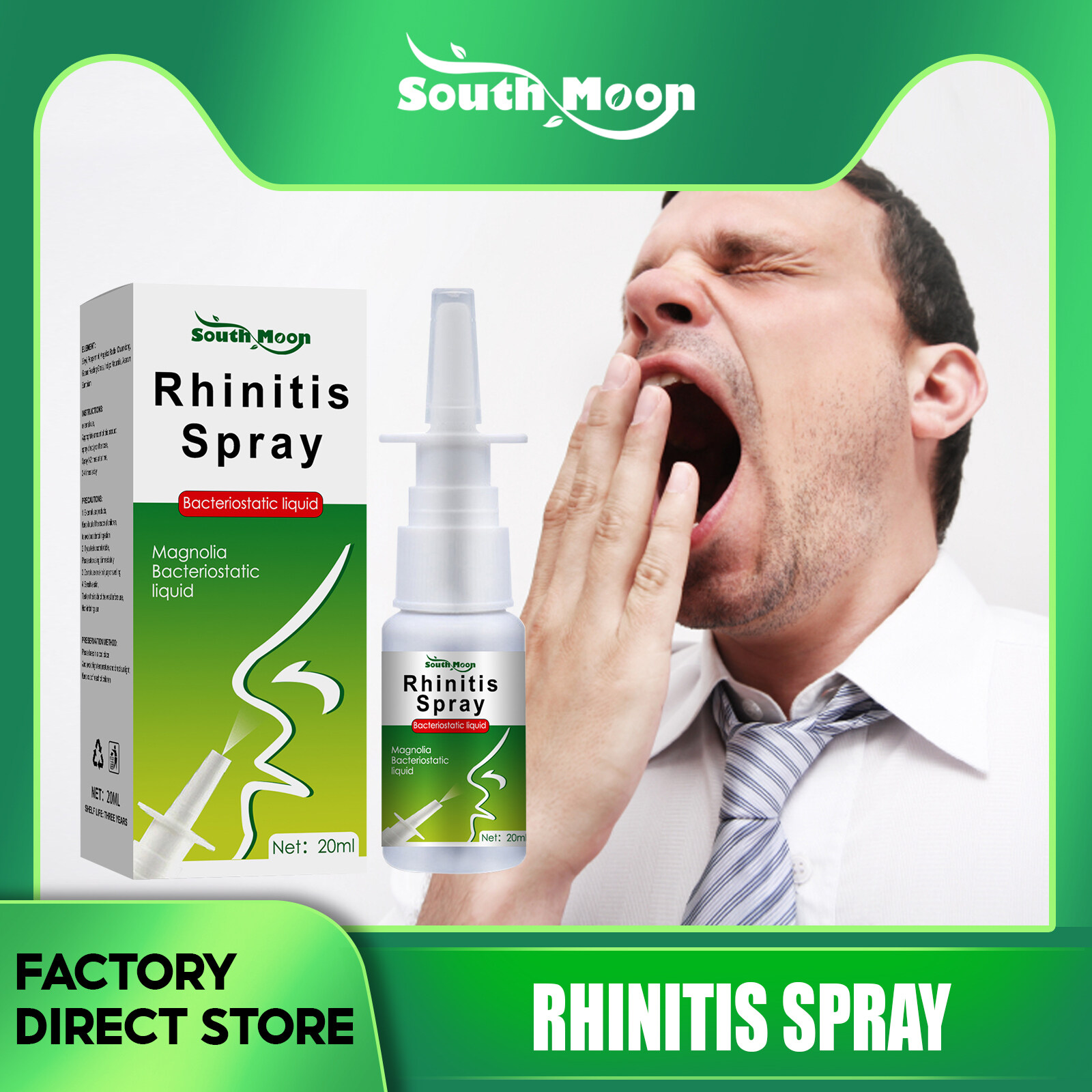 【Hot Sale】South Moon Rhinitis Spray Chronic Rhinitis Sinusitis Spray ...