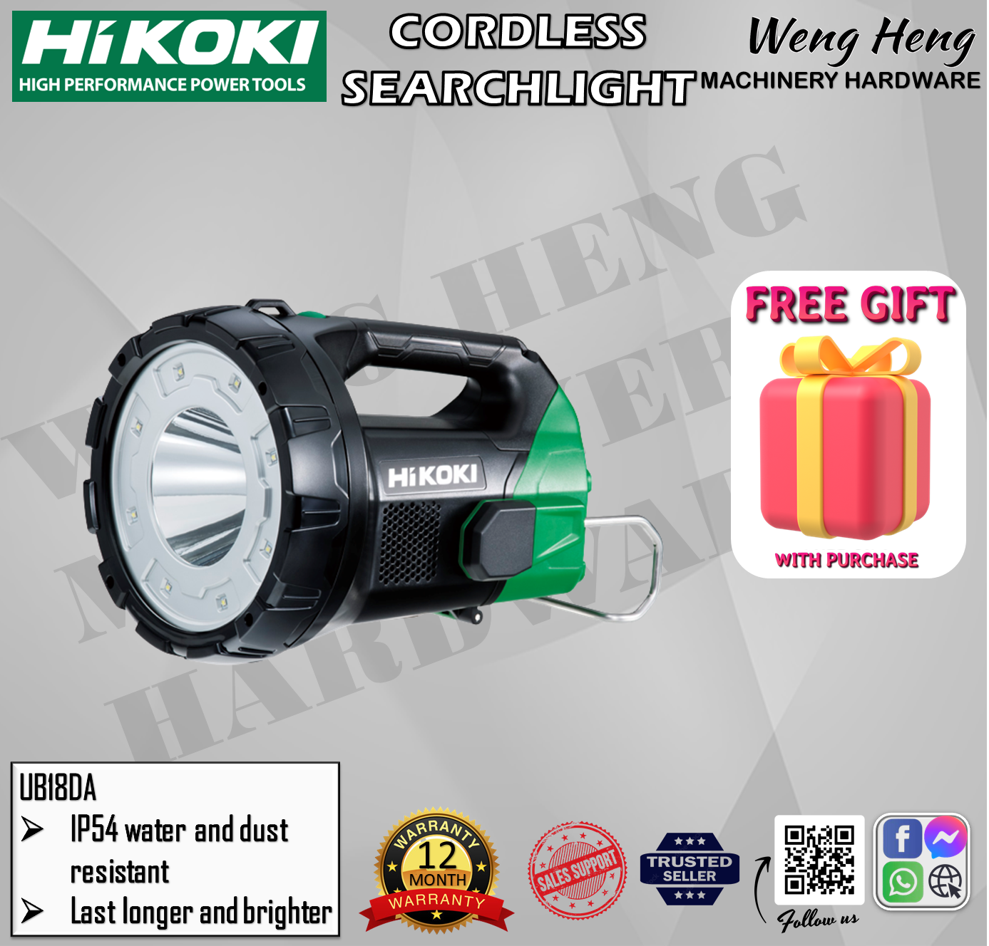 100% Genuine Hitachi/ Hikoki (18V series) Cordless Worklight - Model ...