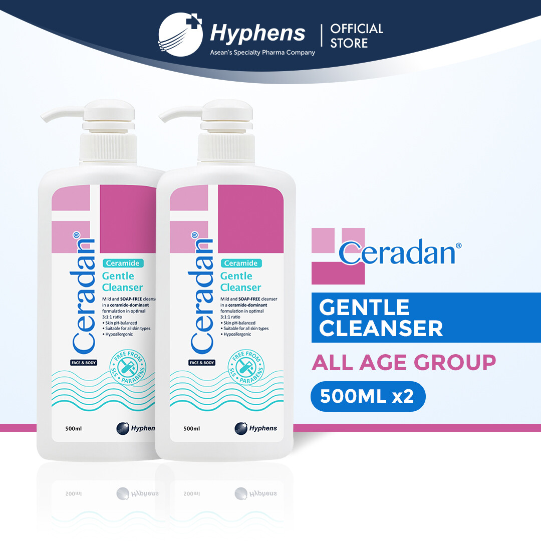 Ceradan Gentle Cleanser [500ml x2] | Lazada
