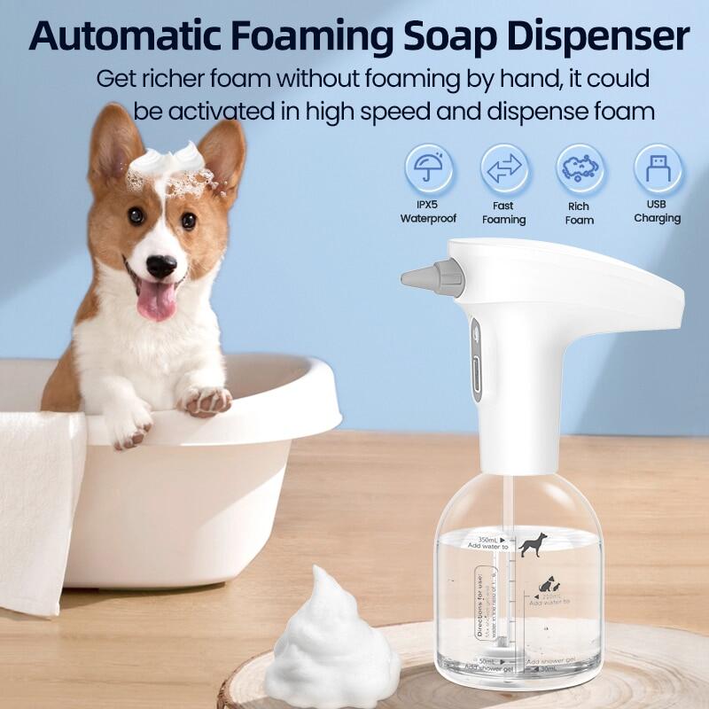 ROJECO Cat Automatic Soap Foam Dispenser Electric Pet Smart Bathroom ...