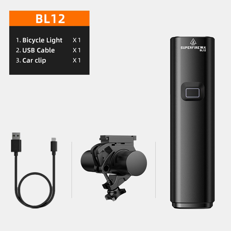 SUPERFIRE BL12โคมไฟคู่10วัตต์ * 2จักรยานด้านหน้าแสงชุด USB ชาร์จ4800มิลลิแอมป์ชั่วโมง LED ไฟหน้า ...