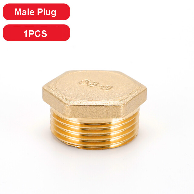 Copper 1/8" 1/4" 3/8" 1/2" 3/4" Male Thread Brass Pipe Hex Head End Cap ...