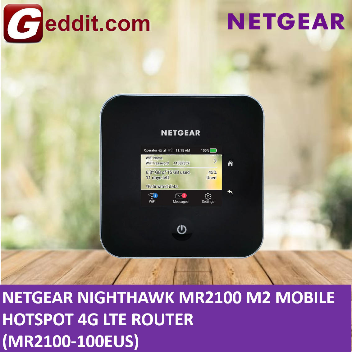NETGEAR NIGHTHAWK MR2100 M2 MOBILE HOTSPOT 4G LTE ROUTER - MR2100 ...