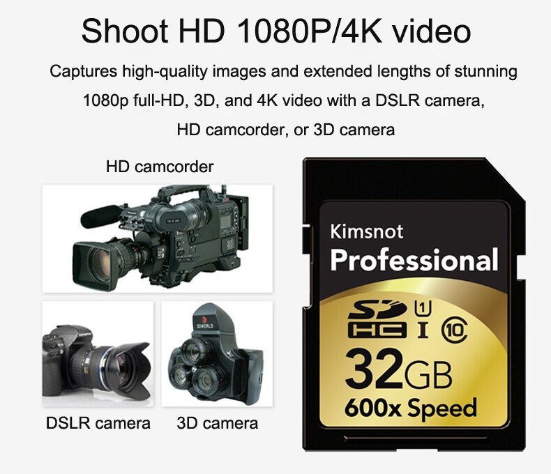 CW Kimsnot Professional 600x การ์ดความจำ16GB 32GB 64GB 128GB 256การ์ด GB SD ตัวแปลงฮาร์ดดิสก์ ...