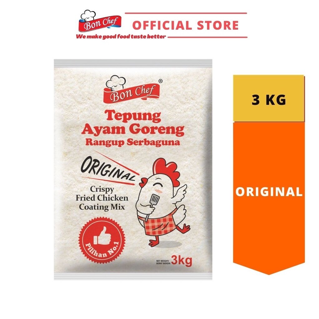 3KG Tepung Ayam Goreng Original Bon Chef | Lazada