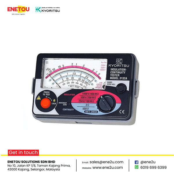 KYORITSU 3132A ANALOG INSULATION/ CONTINUITY TESTER 400MΩ | Lazada