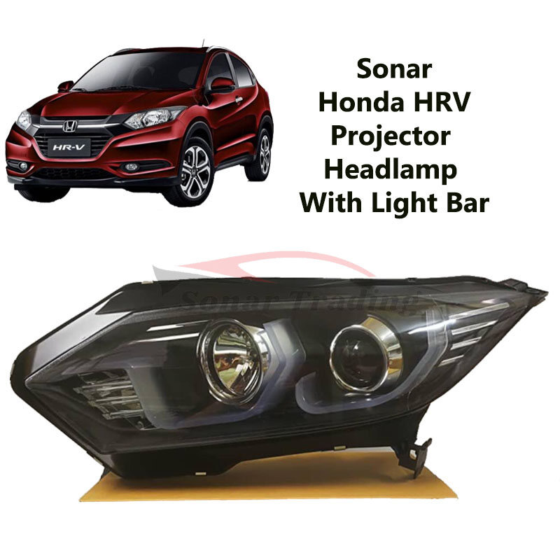 Sonar Honda HRV Projector Headlamp With Light Bar Led (Black) | Lazada