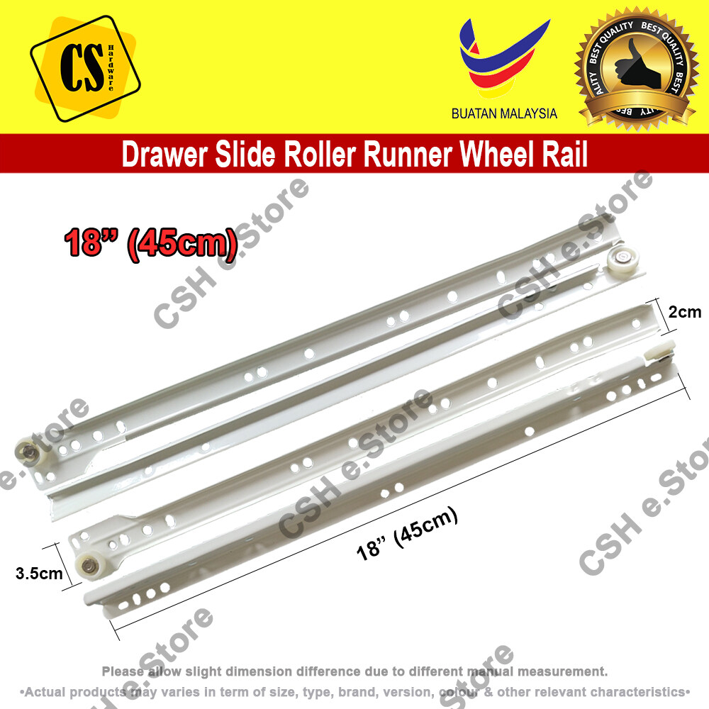 Drawer Slide Roller Runner Wheel Rail Roda Rail Drawer Track Laici Besi ...