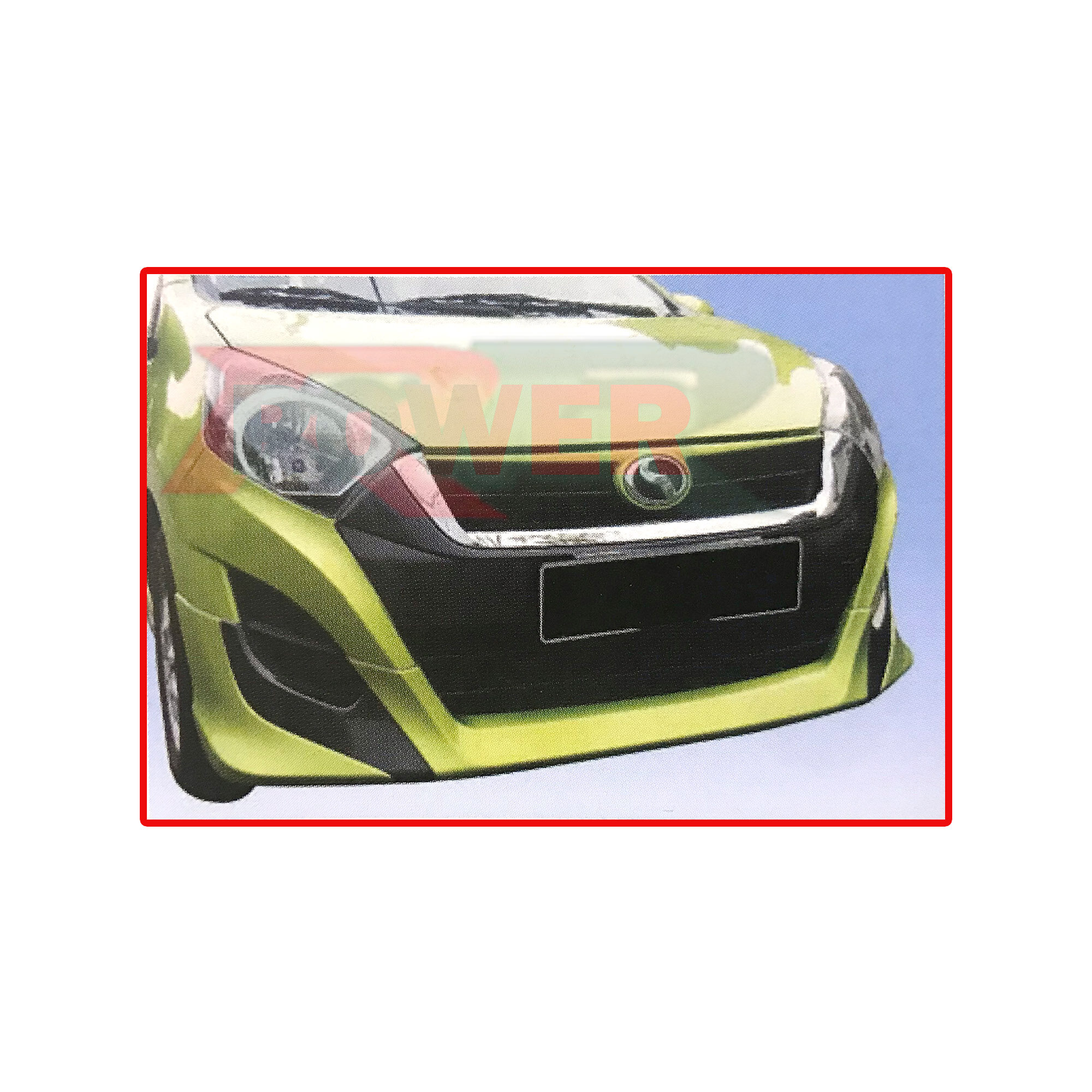 Perodua Axia (2014 - 2018) GU Style Front Skirt Skirting Bumper Lower ...