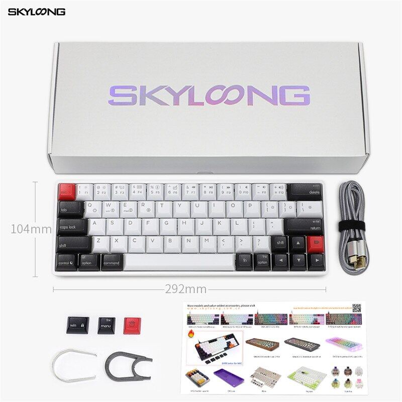 SKYLOONG AK64 Mini คีย์บอร์ด60% คีย์บอร์ด PC Gaming อุปกรณ์เสริม ...