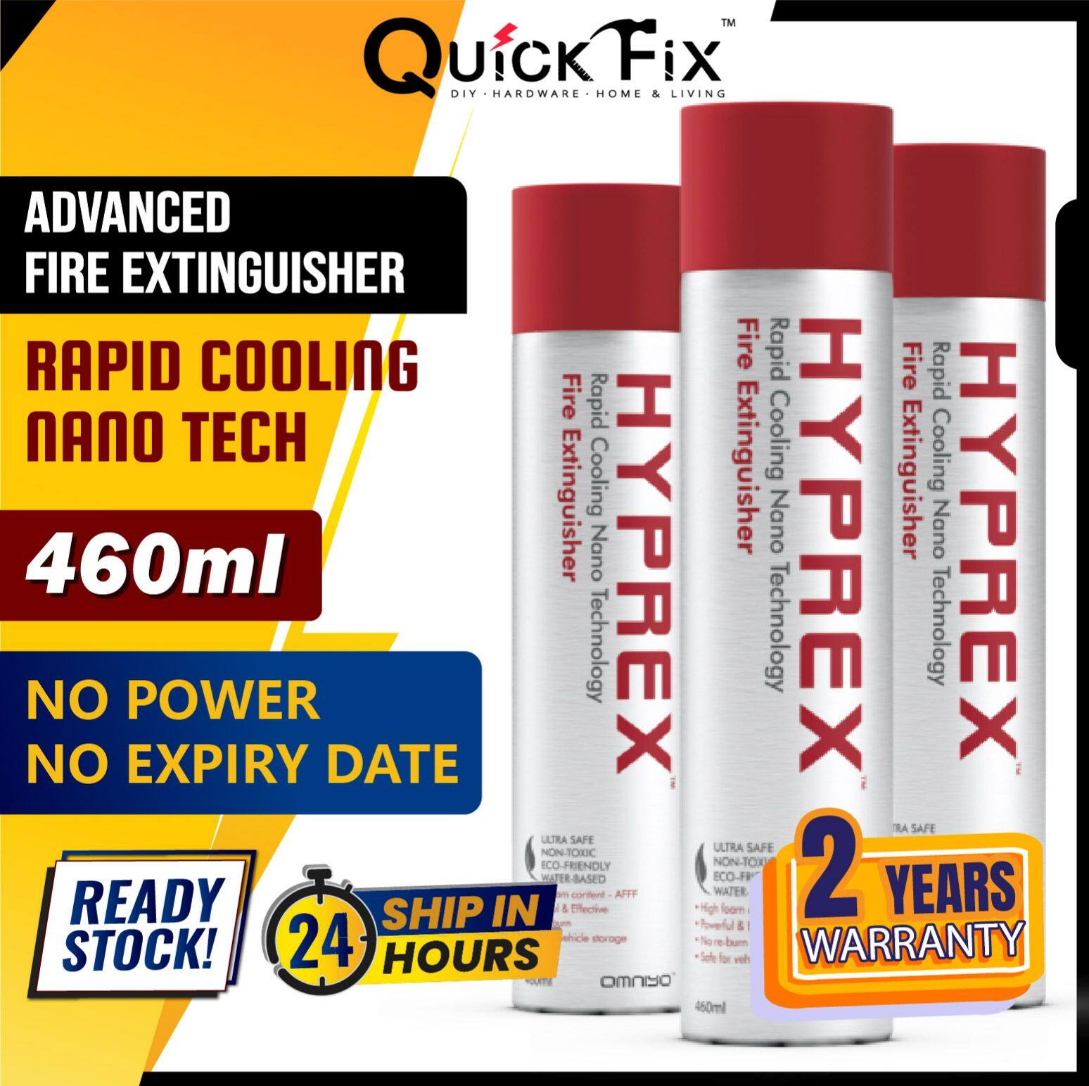 QuickFix [NO EXPIRY DATE] 460ml Pemadam Api Fire Extinguisher HYPREX Rapid Cooling Nano Tech ...
