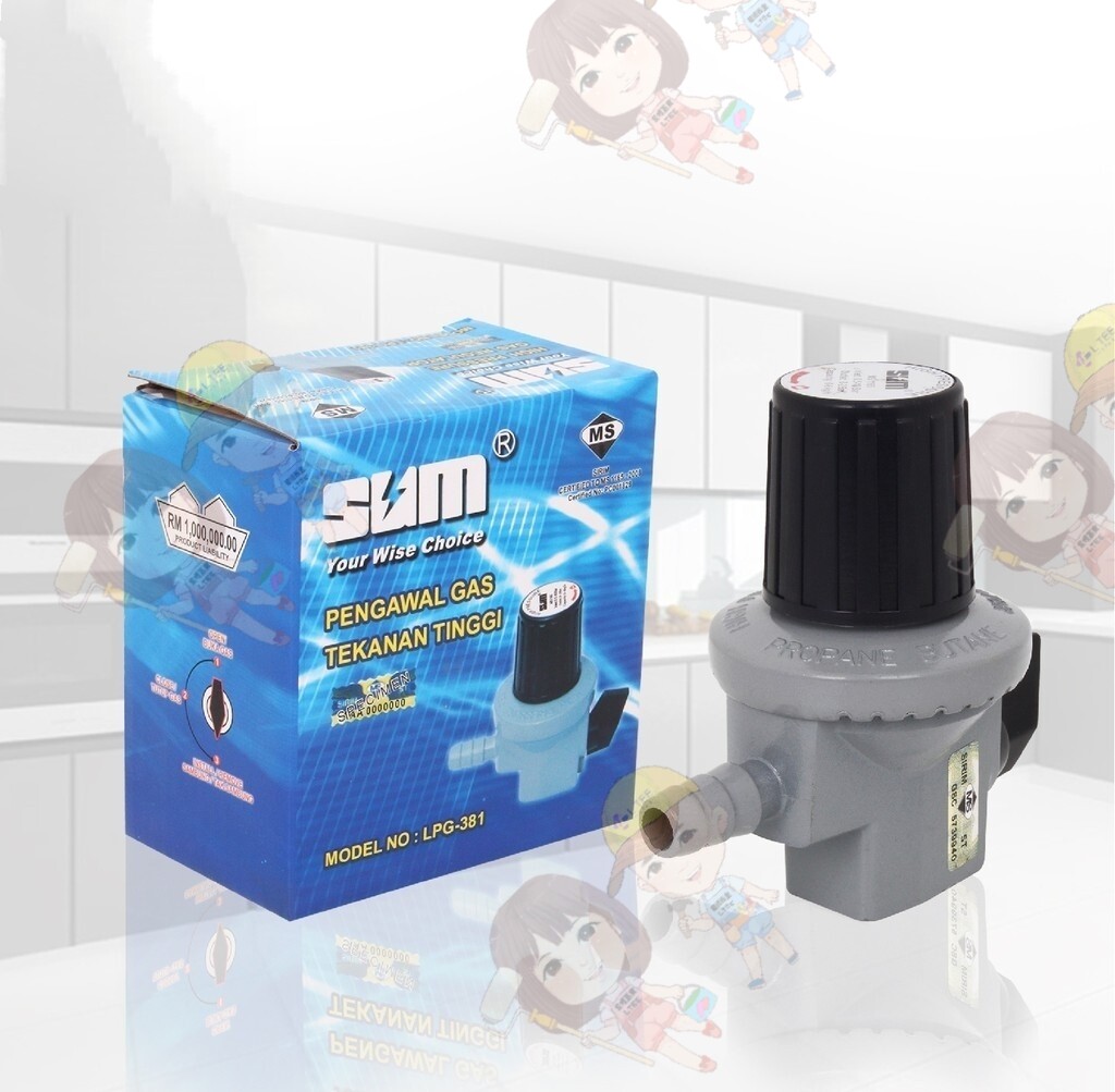 SUM HIGH PRESSURE GAS REGULATOR PROPANE BUTANE Sirim Certified (LPG-381 ...