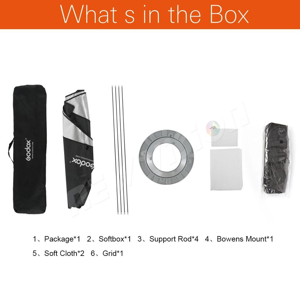 Godox 22x90cm 30x120cm 35x160cm Rectangle Strip Honeycomb Grid Softbox ...