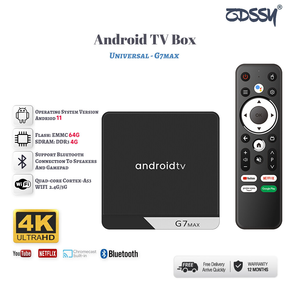 ZDSSY G7 Max S905X4 Smart TV Box Android 11 4GB 64GB 32GB 4K HD Google ...