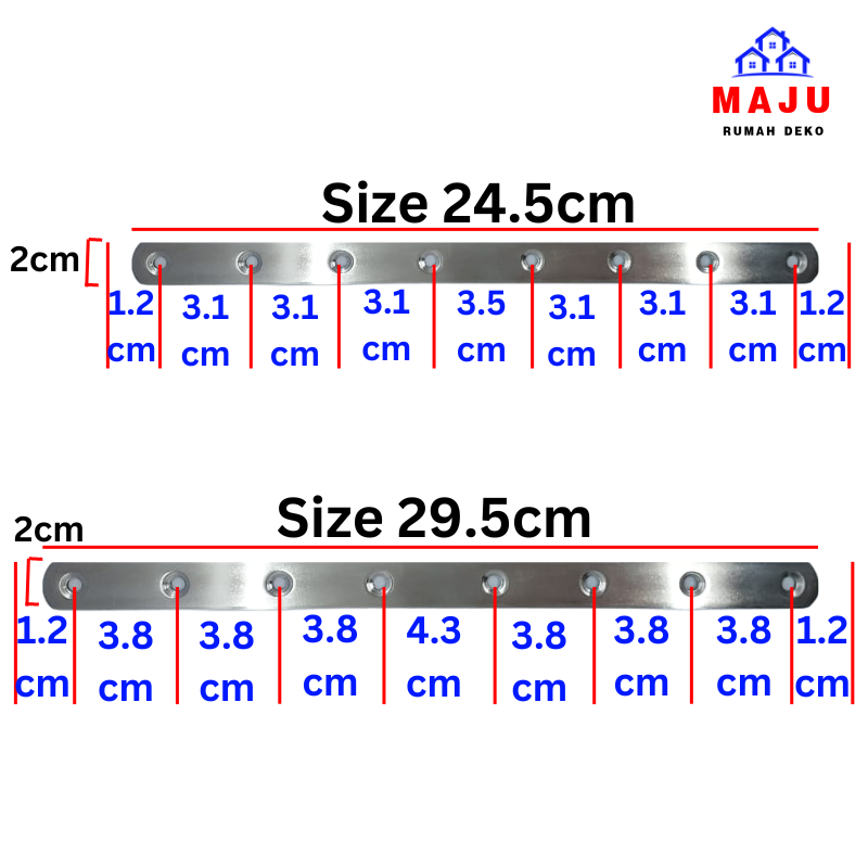 MAJU Stainless Steel Flat Straight Bracket Joining Bracket sesiku besi ...