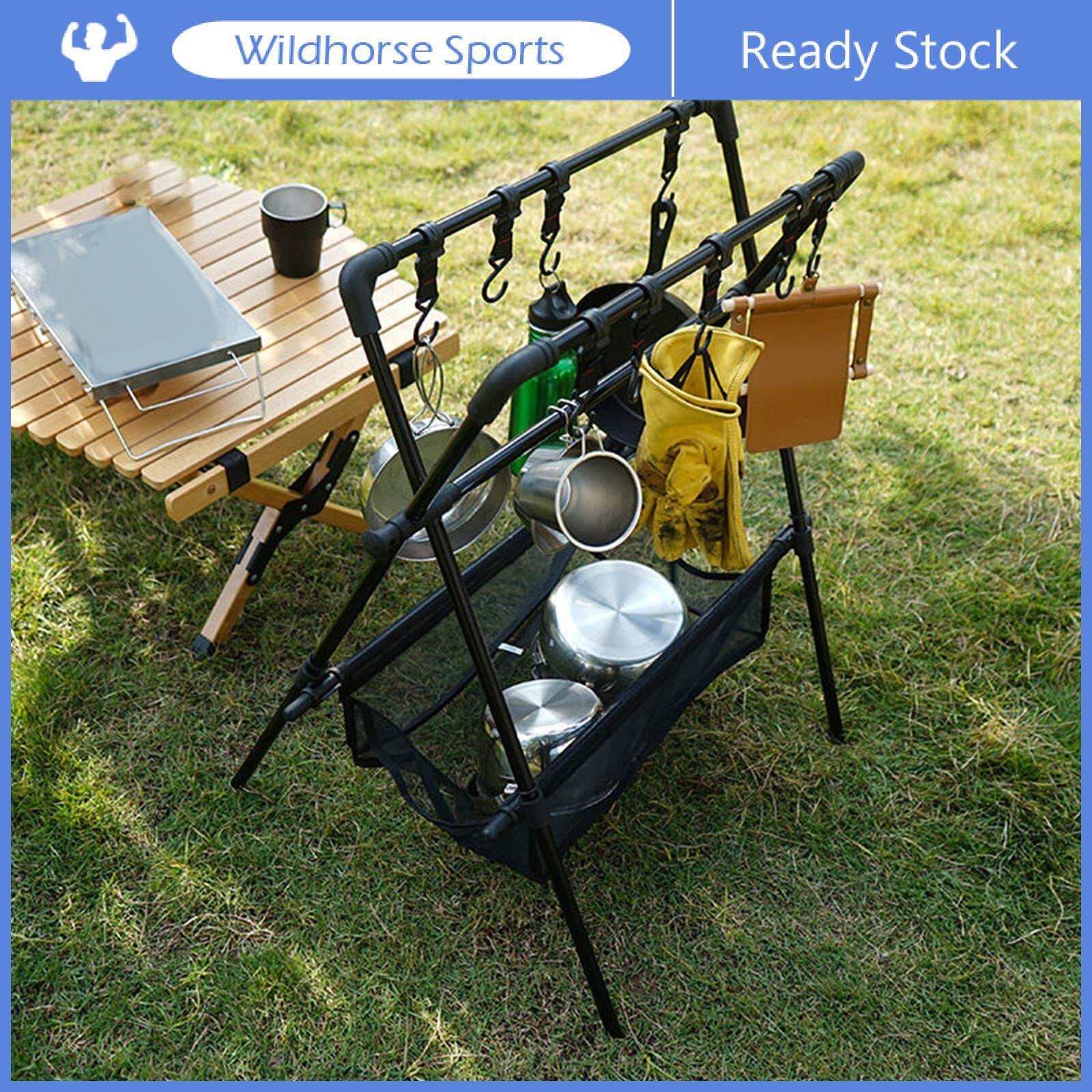 wildhorse Camping Hanging Rack Indoor Outdoor Garage Household Folding ...