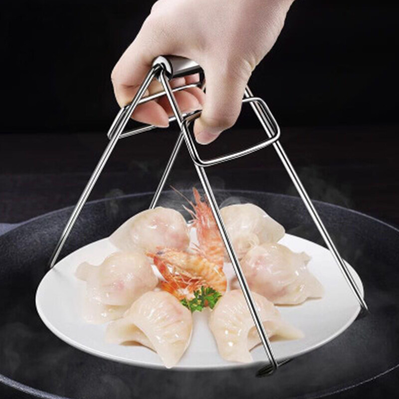 1PCS Kitchen Stainless Steel Plate Gripper Foldable Hot Dish Lifter and ... 1PCS Kitchen Stainless Steel Plate Gripper Foldable Hot Dish Lifter and ...