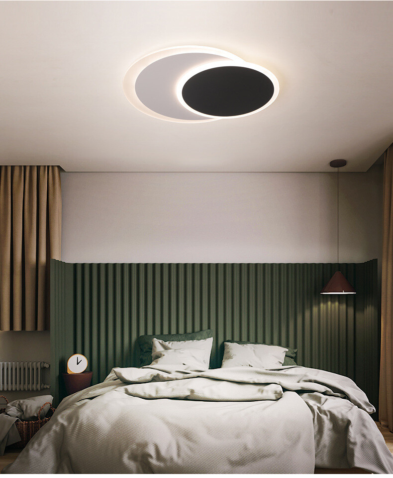 YONUO อะคริลิค Led โคมไฟติดเพดาน Nordic สไตล์โมเดิร์นห้องนั่งเล่นห้องนอน Study โคมไฟติดเพดานตก ...