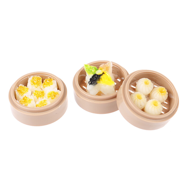 JiaShuo Baby PIEN 1x ตะขอแขวนบ้านตุ๊กตาอาหารจีนนึ่งติ่มซำตะกร้า ...