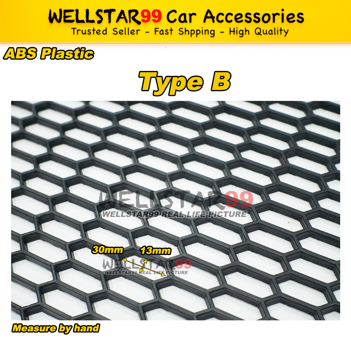 Universal Black ABS Plastic Racing Honeycomb Mesh Grill Spoiler Bumper ...