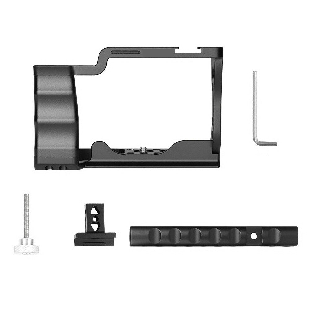 Andoer Camera Cage + Top Handle Kit Aluminum Alloy with Cold Shoe Mount ...