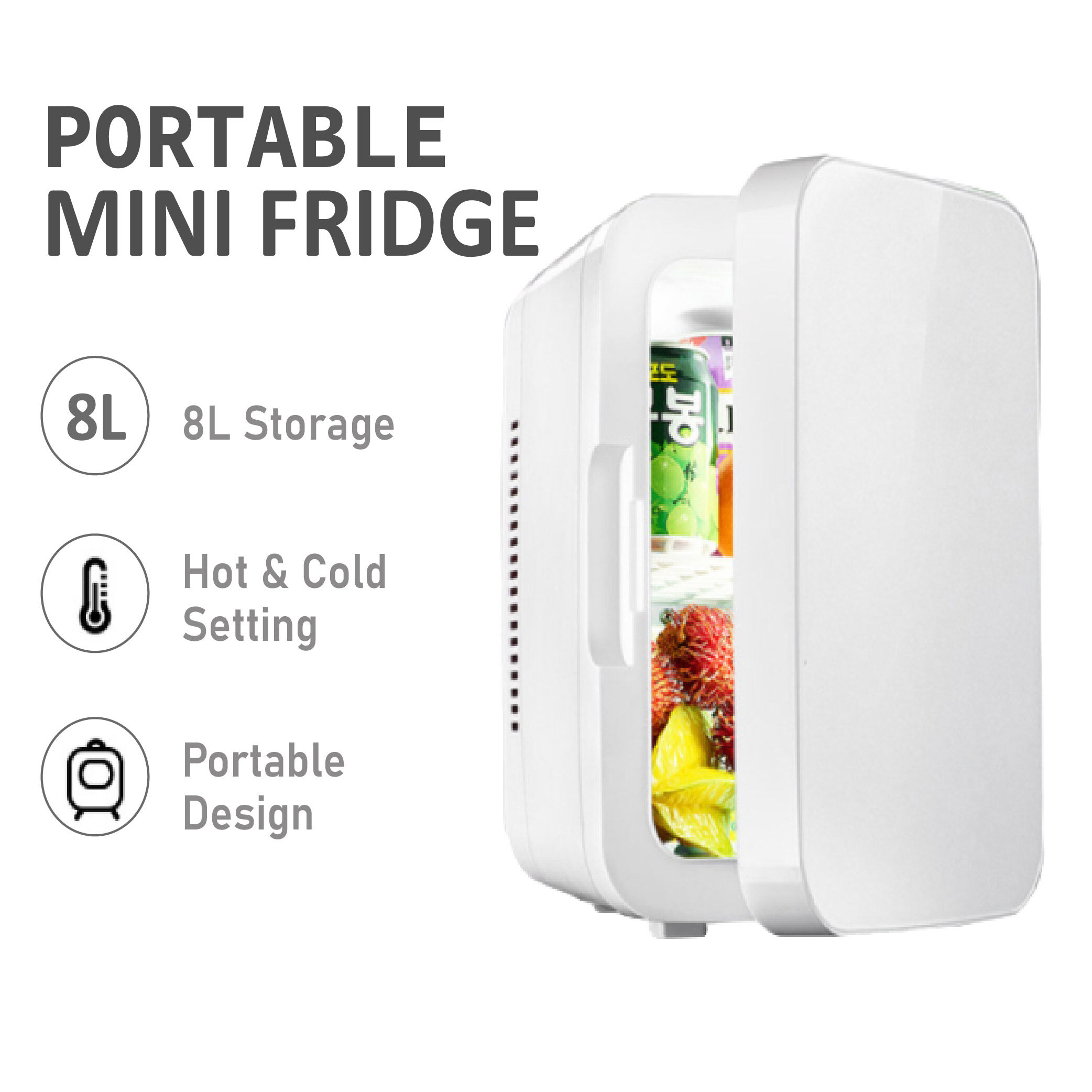 8L Refrigerator Refrigeration Heating Mini Freezer Outdoor Refrigerator ...