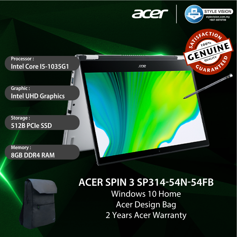 Acer Spin 3 SP314-54N Price in Malaysia & Specs - RM3299 | TechNave