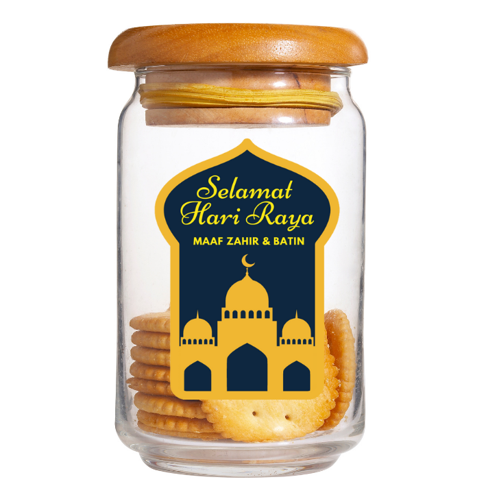 🔥🔥[PRE ORDER] STICKER untuk Hari Raya, Biscuit Container sticker Label ...