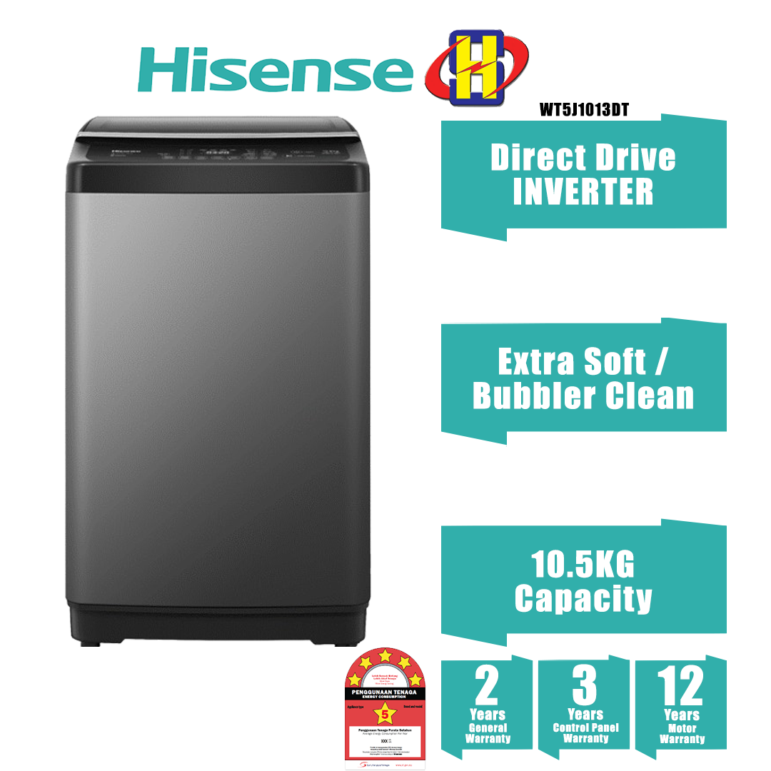 Hisense Washing Machine (10.5KG / 13.0KG) Direct Drive Inverter Smart ...