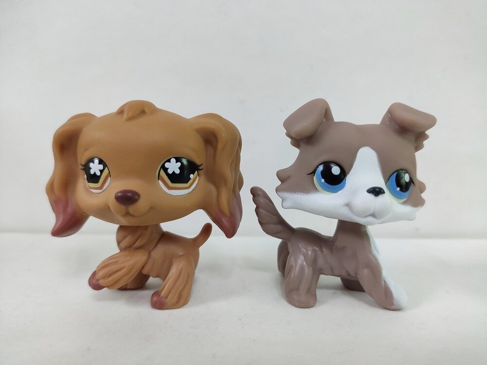 2ชิ้น/ล็อต LPS Toy Pet Shop Dog #716 #67 Littlest Pet Shop Kid Toy ...