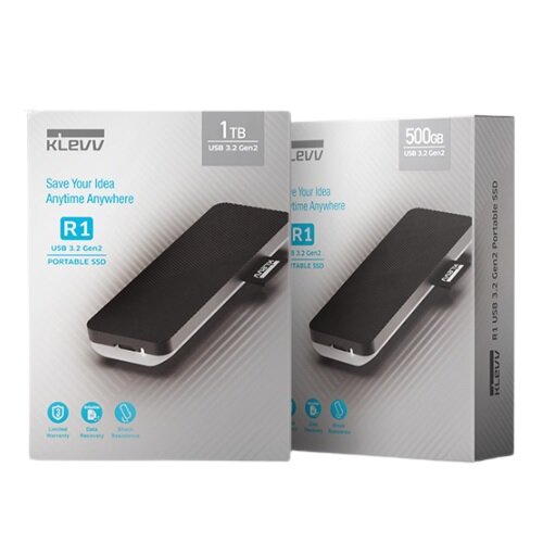 KLEVV R1 500GB | 1TB USB 3.2 GEN2 TYPE-C PORTABLE SOLID STATE DRIVE SSD ...