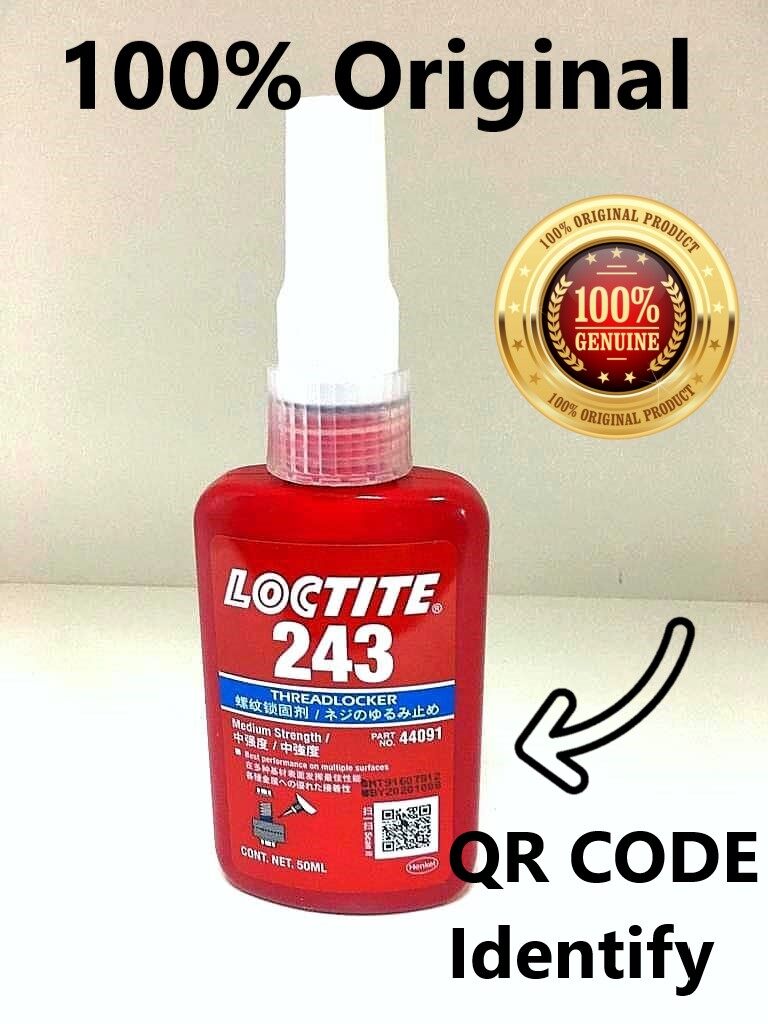 LOCTITE® 243 Threadlocking Adhesive - medium strength (50ml) 100% ...