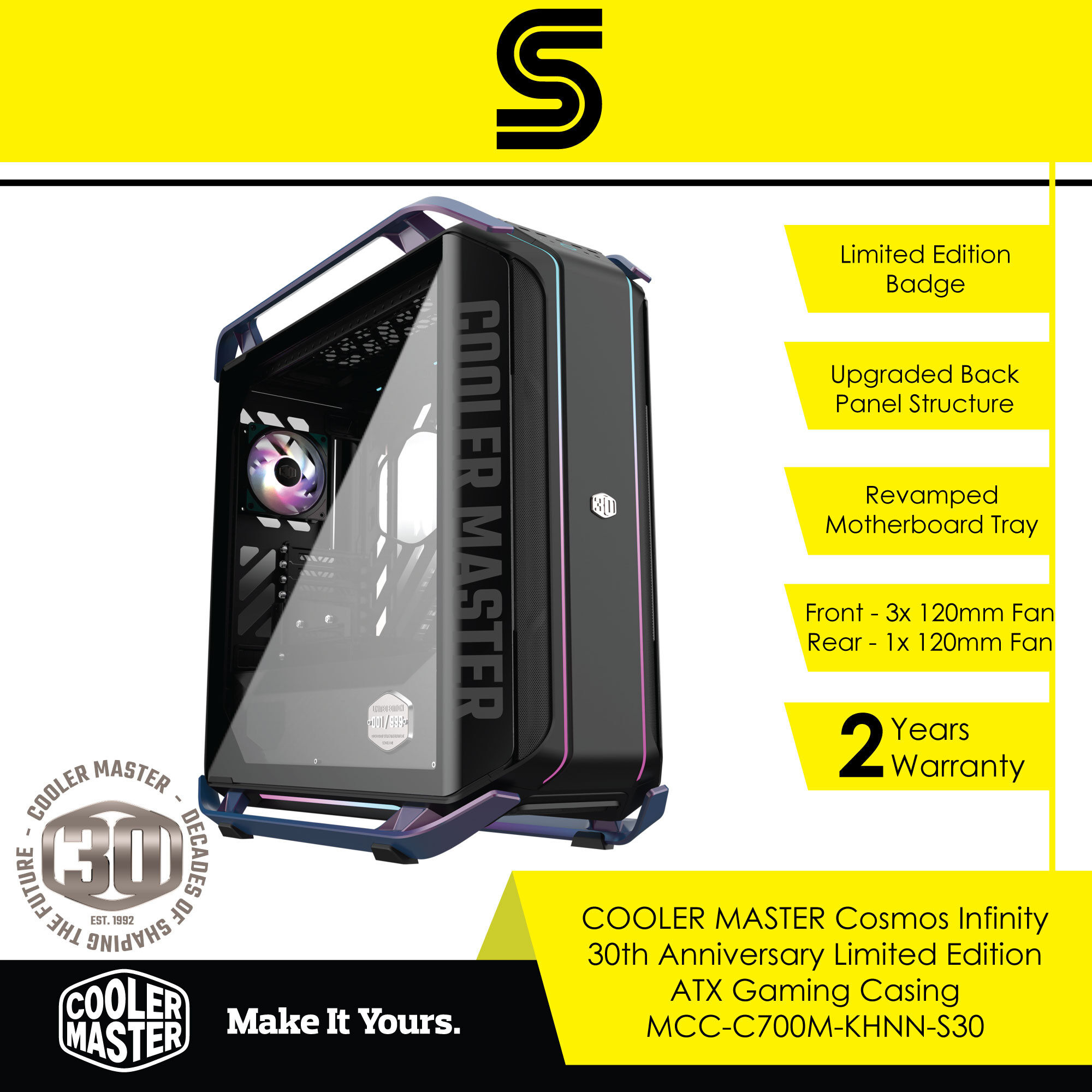 COOLER MASTER Cosmos Infinity 30th Anniversary Limited Edition ATX ...