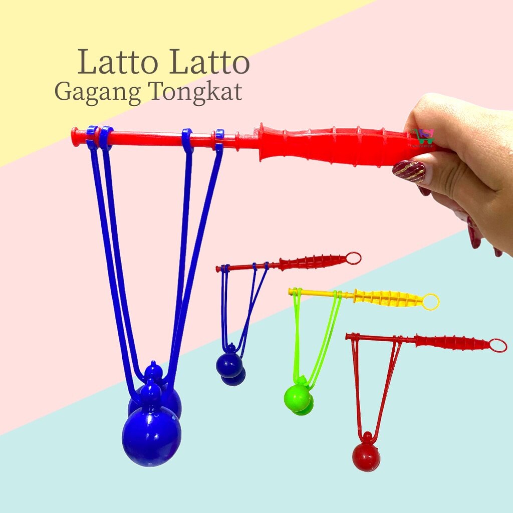 5pcs/Set Traditional Toys Handle LATO-LATO MATIC TEK-TEK PLUS Rope Toys ...