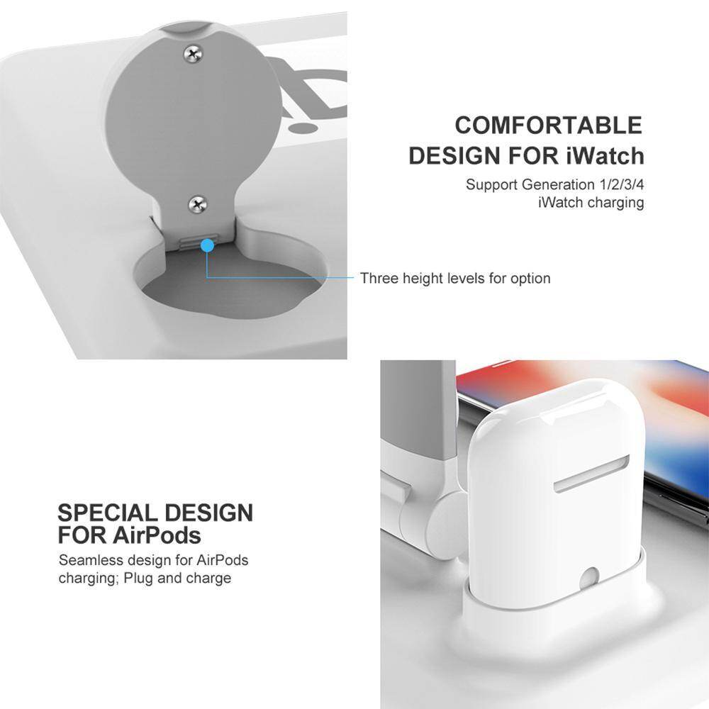 [12.12 ข้อเสนอพิเศษ] 4 IN 1Qi FAST CHARGE สำหรับ IOS/Android โทรศัพท์ ...