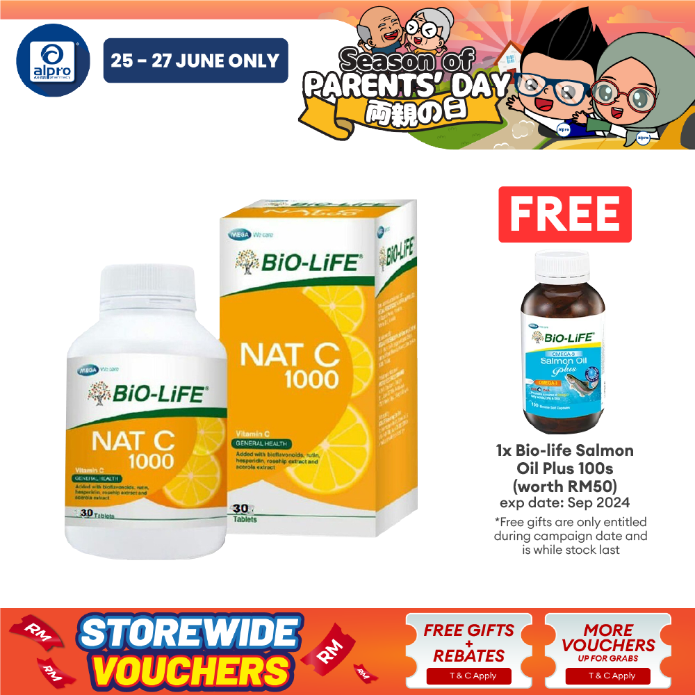 Bio-life Nat C Vitamin C 1000mg (30s) | Lazada