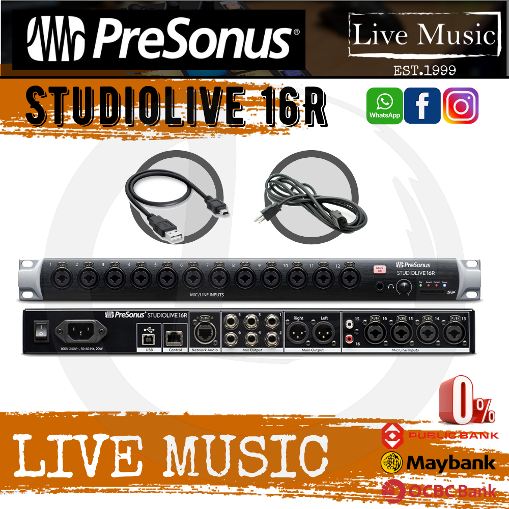 PreSonus StudioLive 16R 16-channel Rackmount Digital Mixer | Lazada