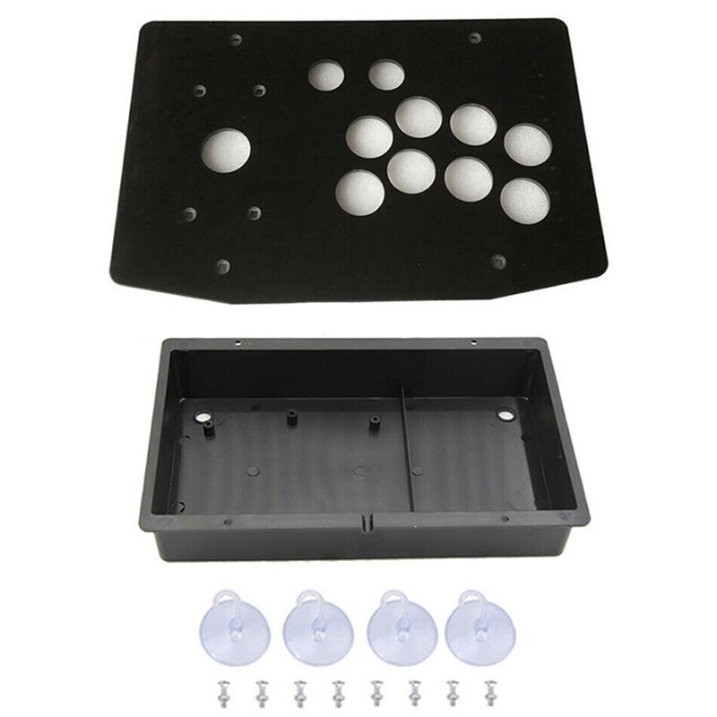 DIY Black Arcade Joystick Replacement Acrylic Panel Case Handle Arcade ...