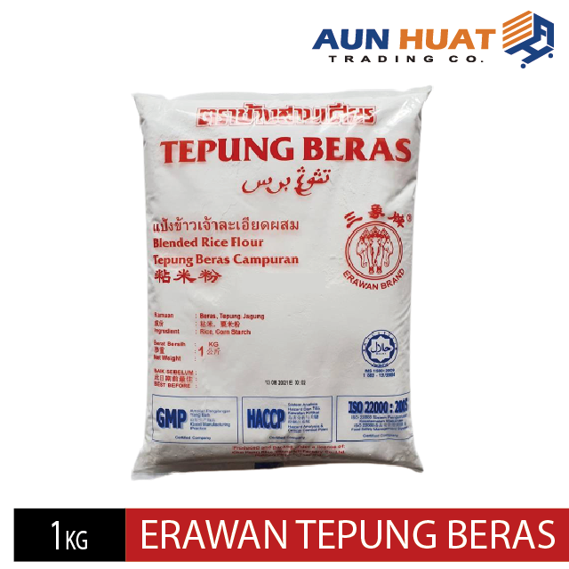 TEPUNG BERAS TIGA GAJAH RICE FLOUR ERAWAN BRAND 1KG | Lazada