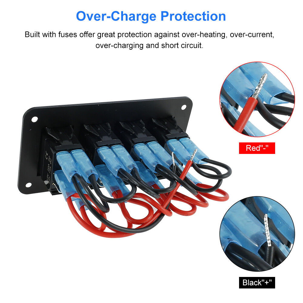 Marine Circuit Breakers รถ Marine เรือ4 Gang Led Waterproof Rocker ...