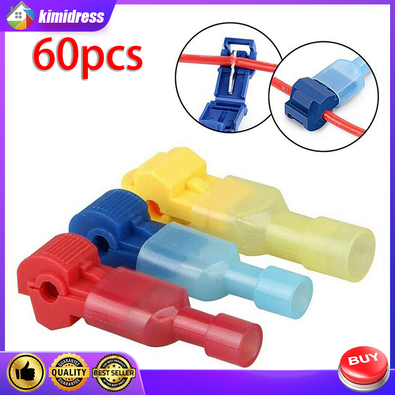 Quick Splice Wire Terminal Connectors Combo Kit Insulated 22-10 AWG T ...