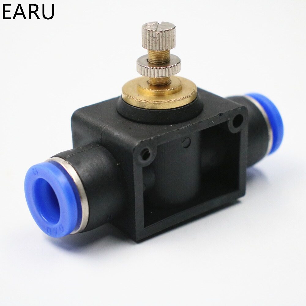 Free shipping throttle valve SA 4-12mm Air Flow Speed Control Valve Tube Water Hose Pneumatic ...