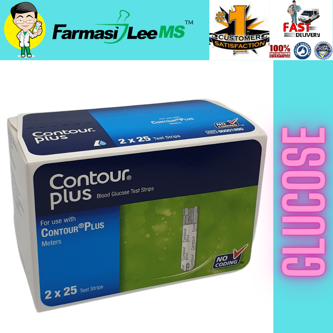 Contour Plus Glucose Strips 2x25s (Exp 07/2025) | Lazada