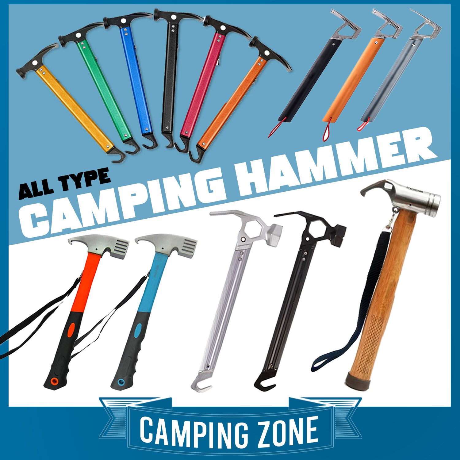 Multifunction Camping Hammer Camping Peg Hammer Tent Hammer Tukul ...