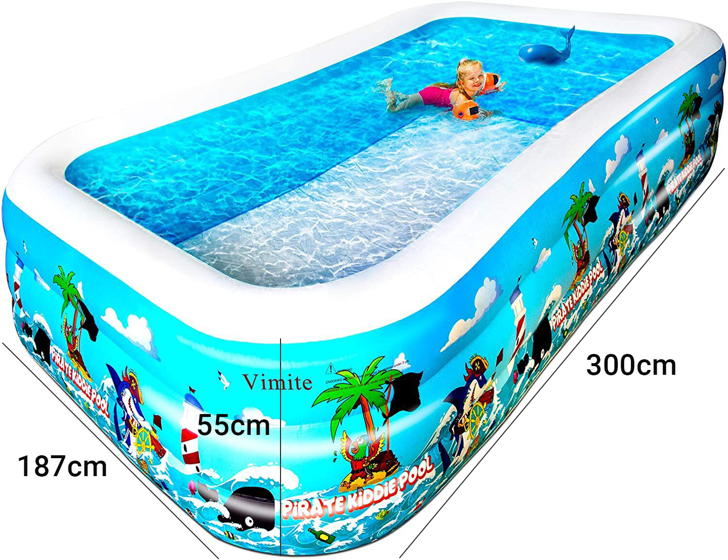 3M Kolam Mandi Besar Inflatable Swimming Pool Large Size Kolam Family ...
