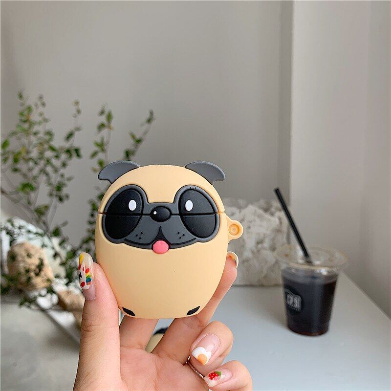 3D Cartoon Happy Brazilian Dog Pug Wireless Bluetooth Headset ...